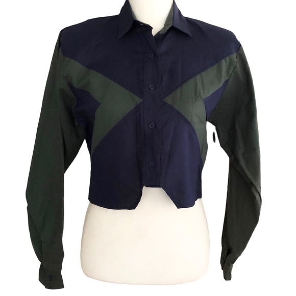 Roper | Tops | Vintage Roper Color Block Rodeo Western Crop Button Down ...